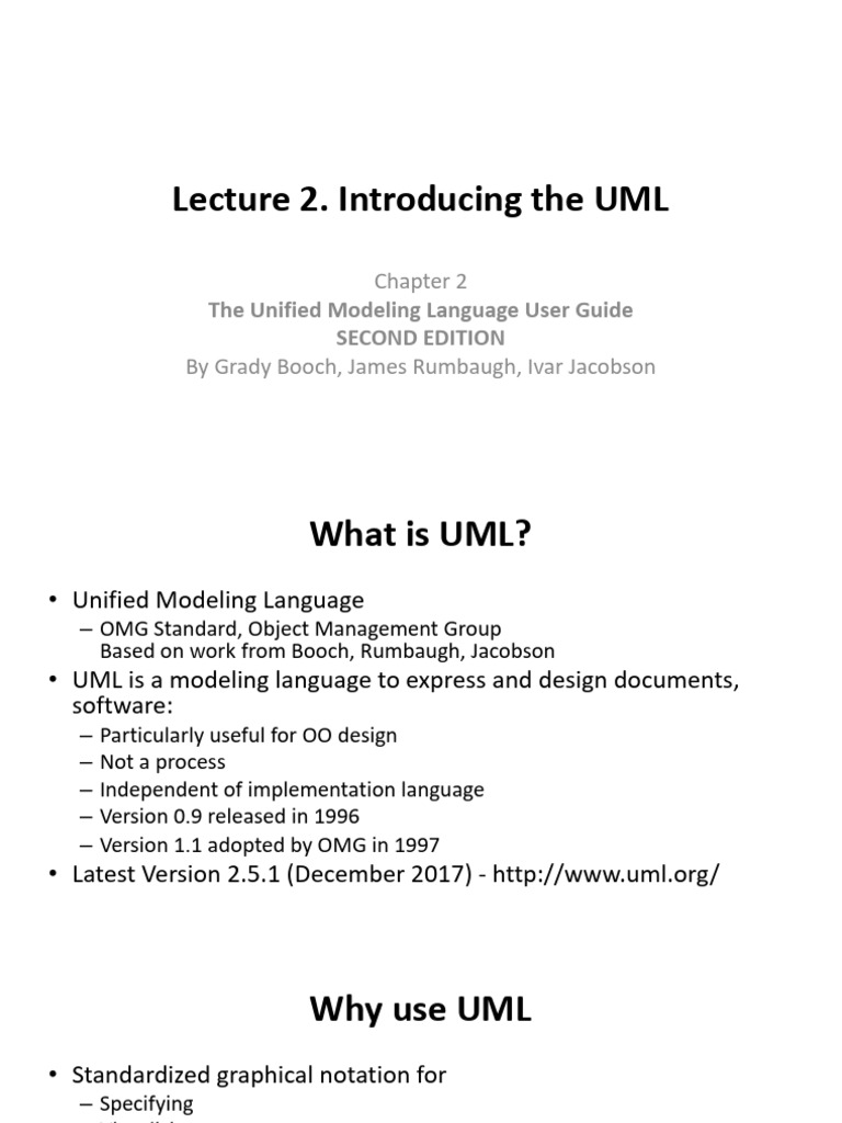 OOAD Lecture 2 Introducing UML-Fall24-25 | PDF | Unified Modeling Language | Systems Architecture