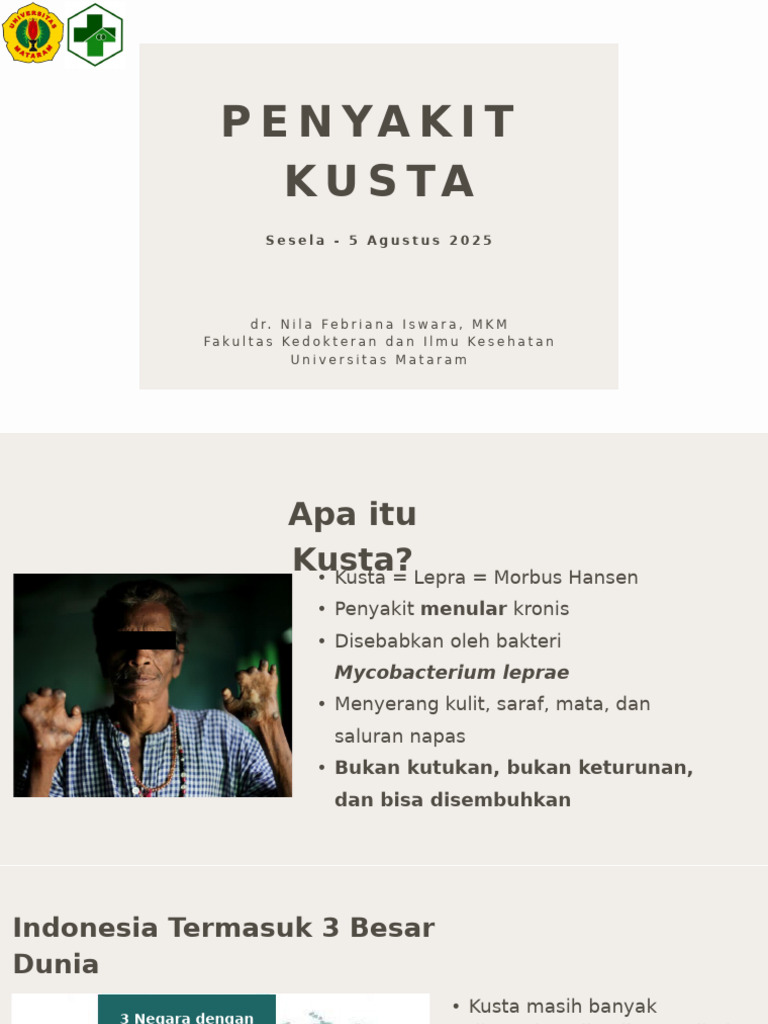 5 Agustus - Sesela - Penyuluhan Gambaran Dan Gejala Kusta | PDF