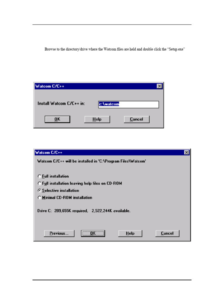 Watcom C++ Installation Guide | PDF | Microsoft Windows | System Software