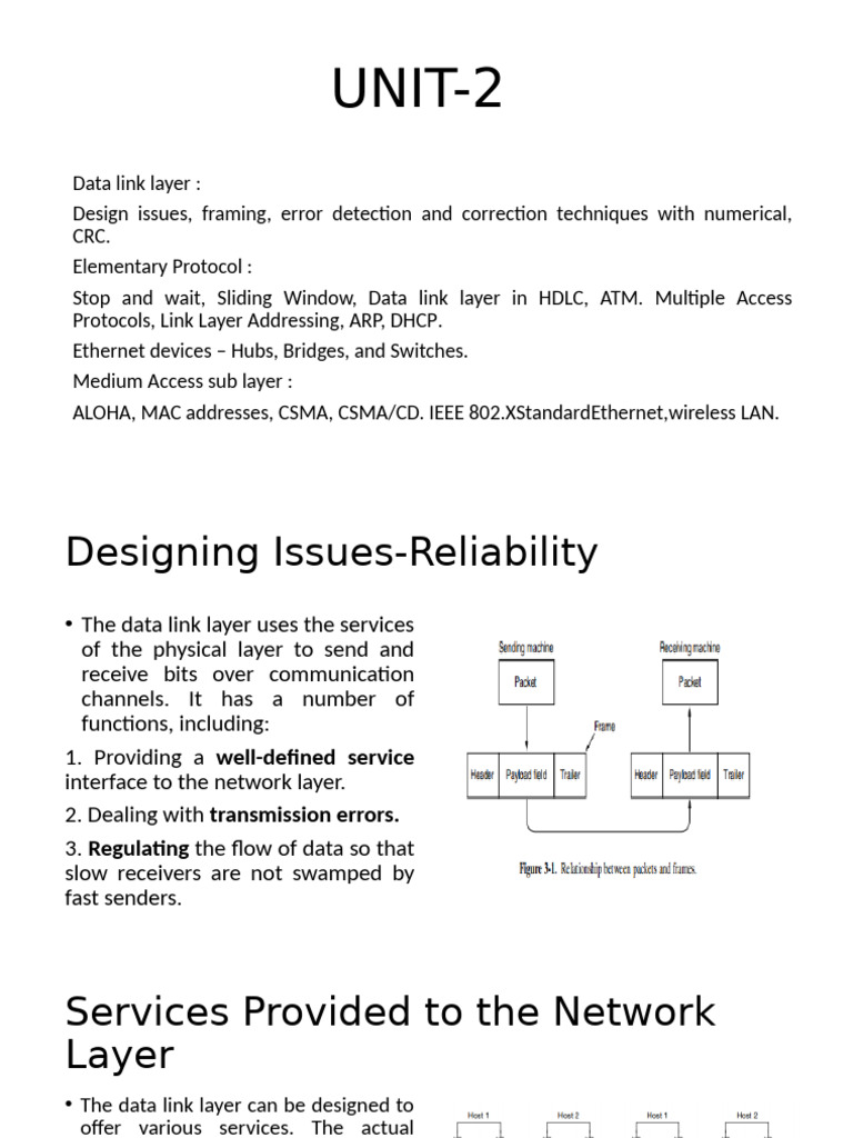 CN Unit2 Data Link Layer | PDF | Ip Address | Computer Network