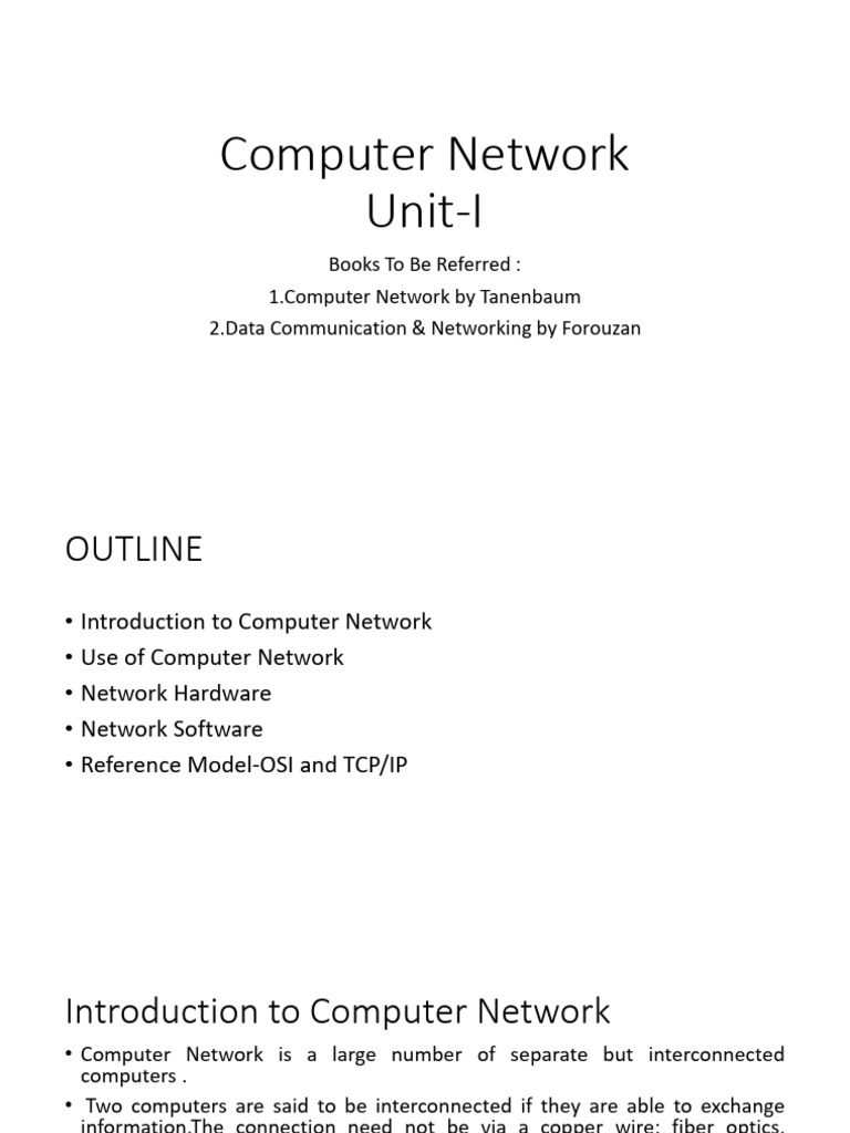 CN Unit1 Introduction | PDF | Computer Network | Osi Model