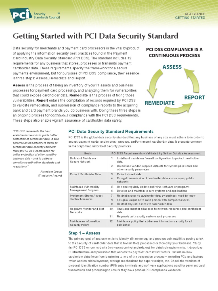 PCI SSC - Getting Started With PCI DSS | PDF | Payment Card Industry Data Security Standard ...