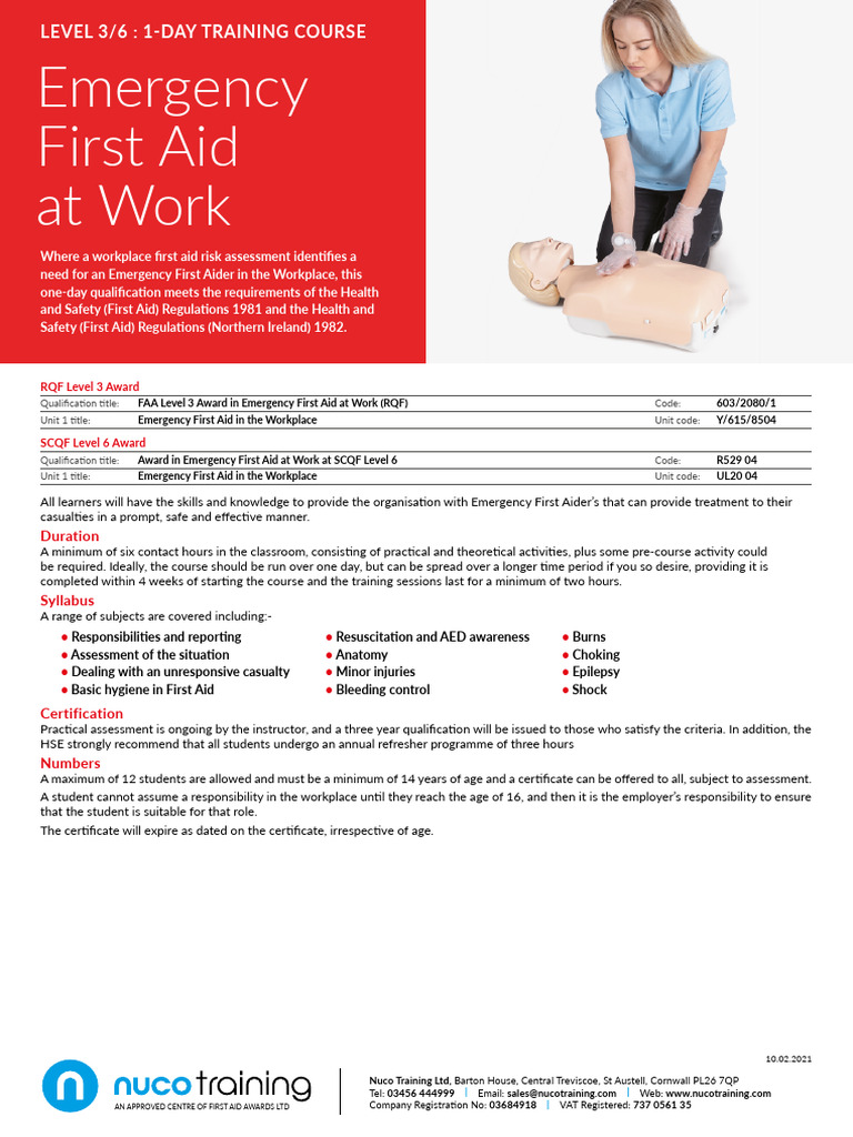 Emergency First Aid Training Course | PDF | First Aid | Safety