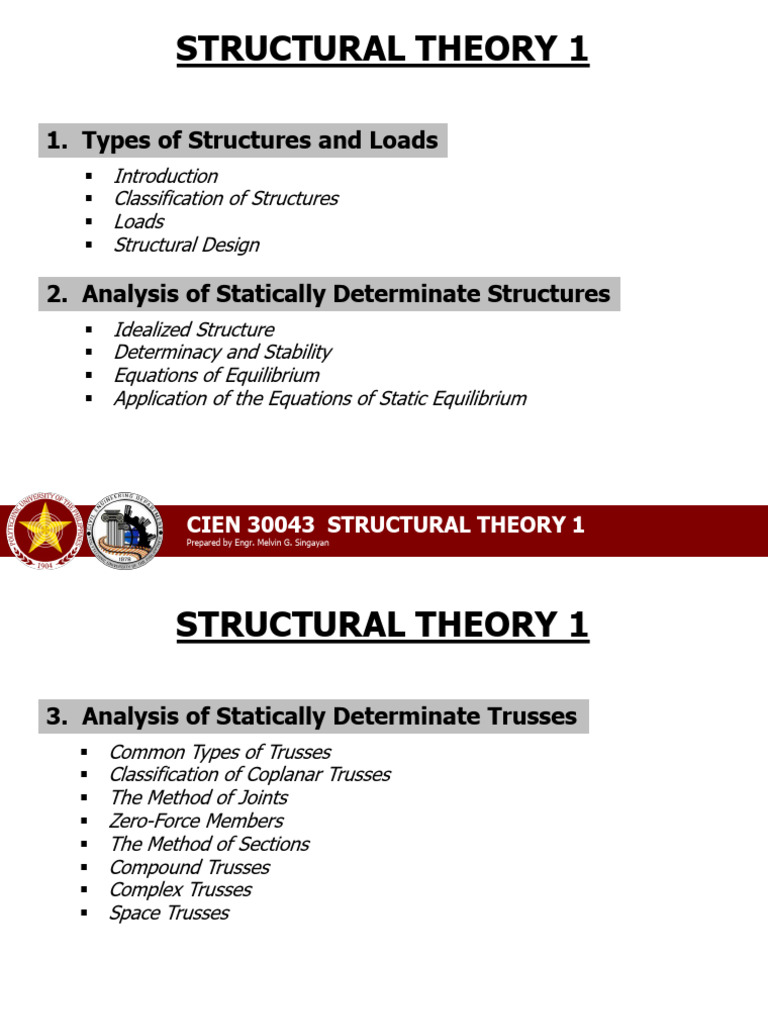 Structural Theory Overview and Analysis | PDF | Truss | Beam (Structure)