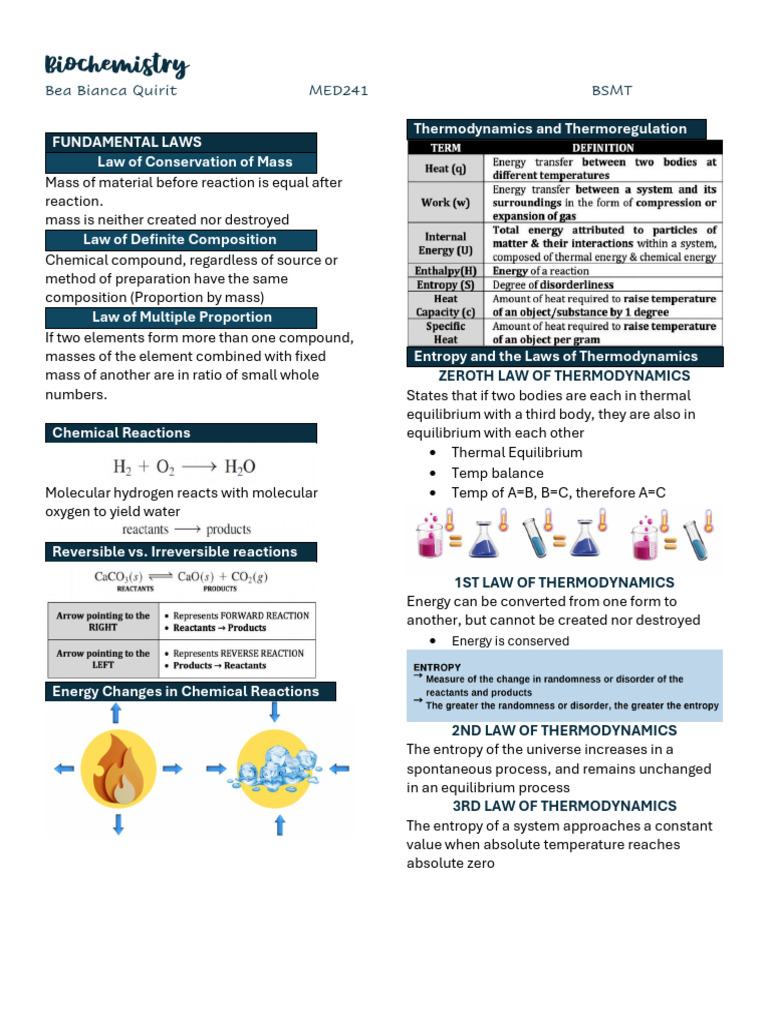 Thermodynamics in Biochemistry Basics | PDF | Laws Of Thermodynamics ...