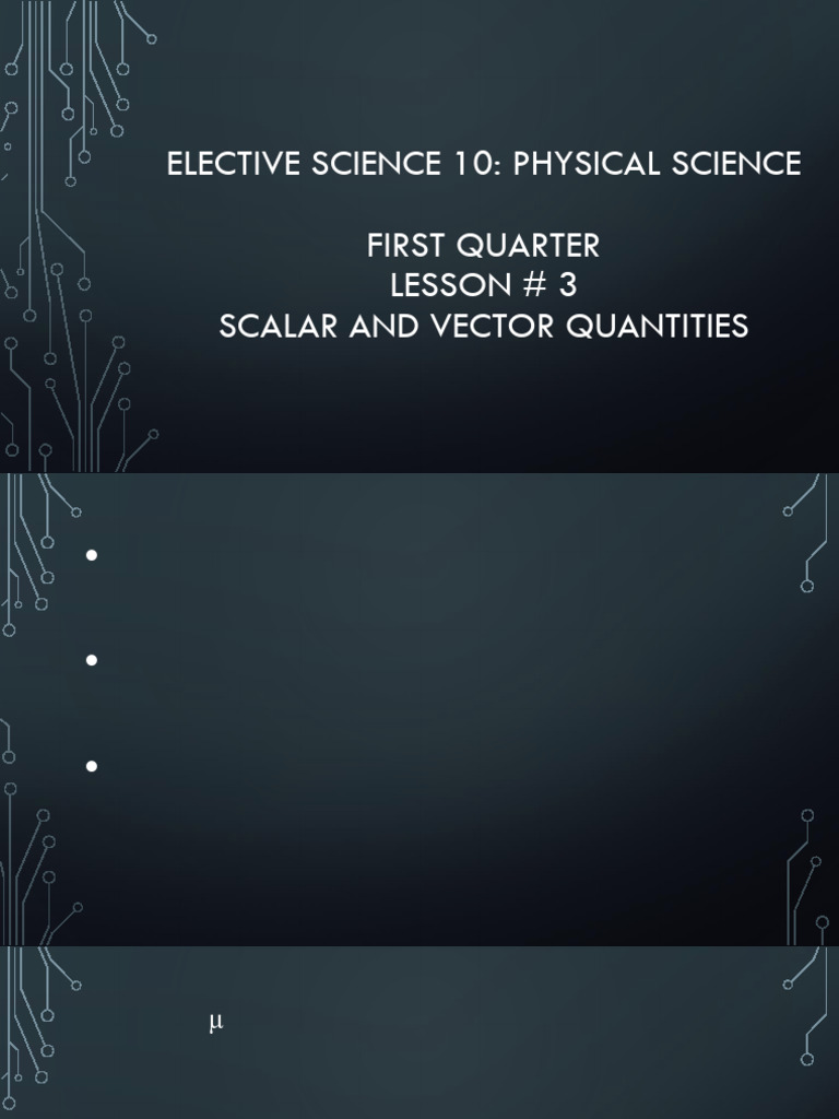 Scalar vs. Vector Quantities Explained | PDF | Euclidean Vector | Quantity