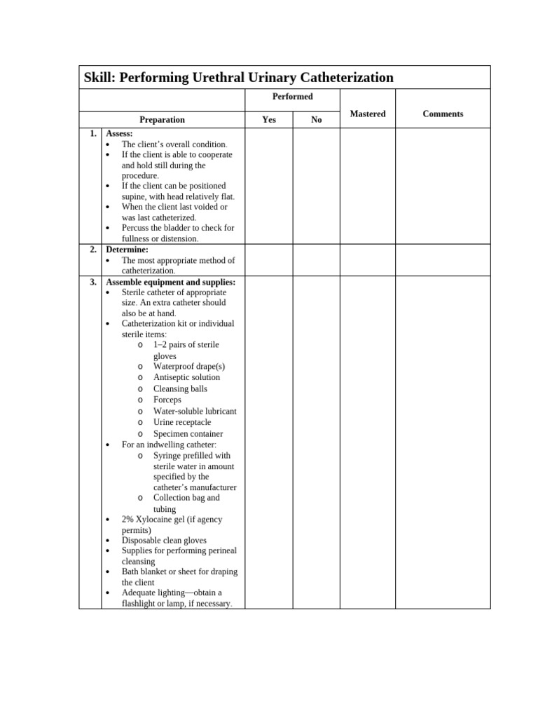 Urethral Catheterization Procedure Guide | PDF | Catheter | Urology