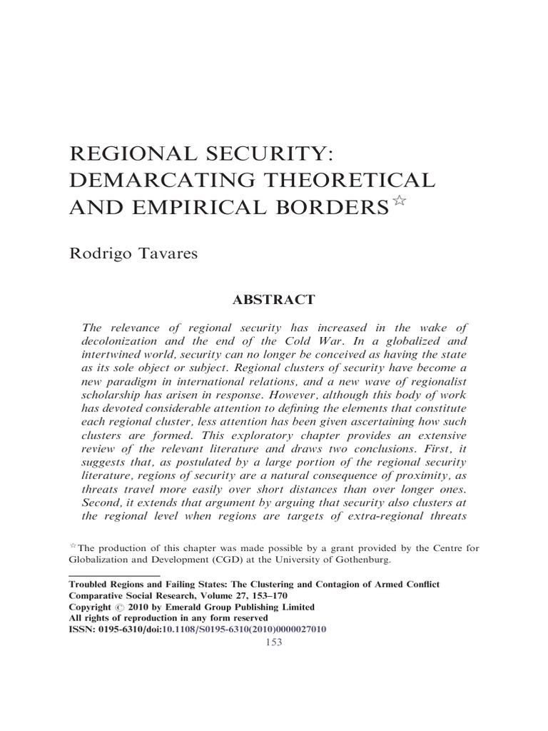 Regional Security Clusters Explained | PDF | Peacekeeping | United ...