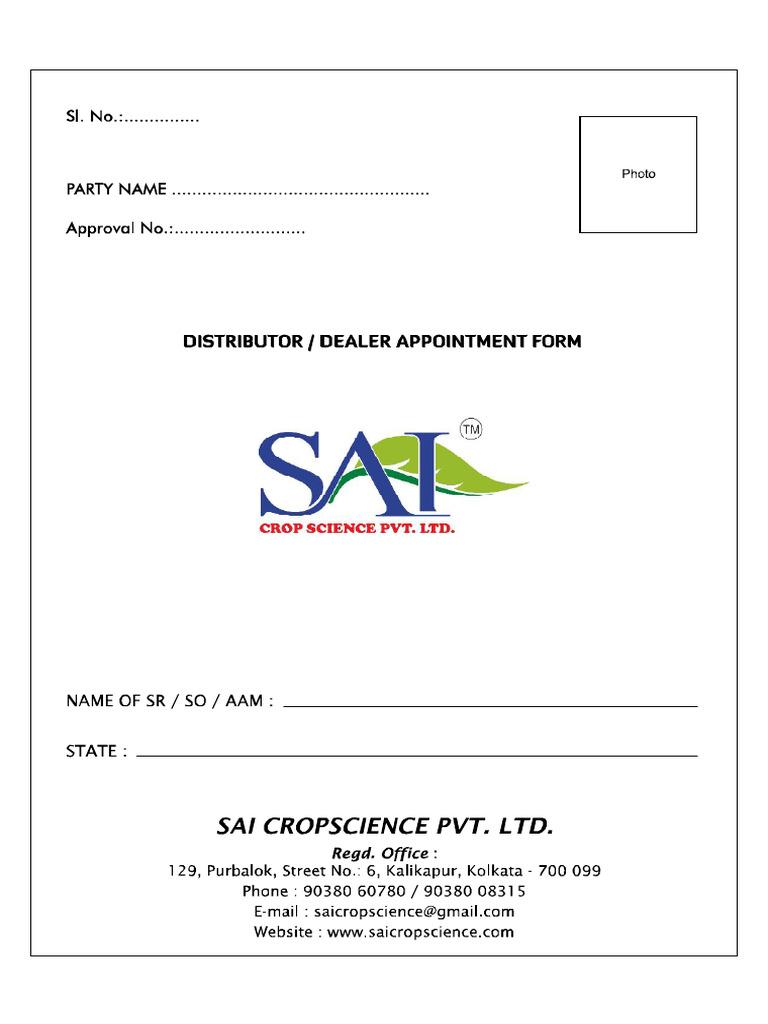 Dealers Appointment Form | PDF
