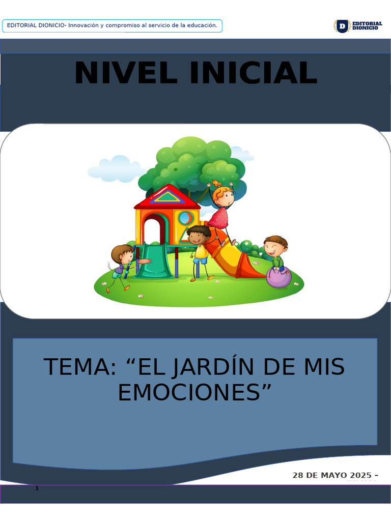 (U) 28-05-25 Inicial Editorial Dionicio | PDF | Las emociones | Aprendizaje