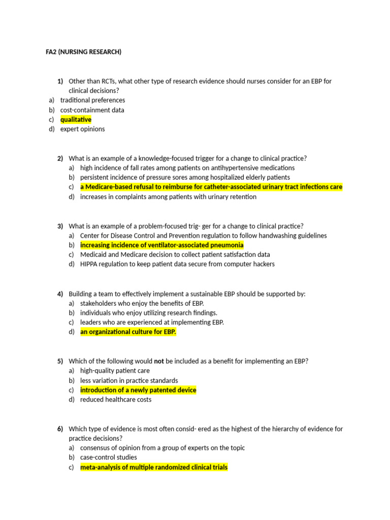Nursing Research Evidence and EBP Insights | PDF | Informed Consent ...