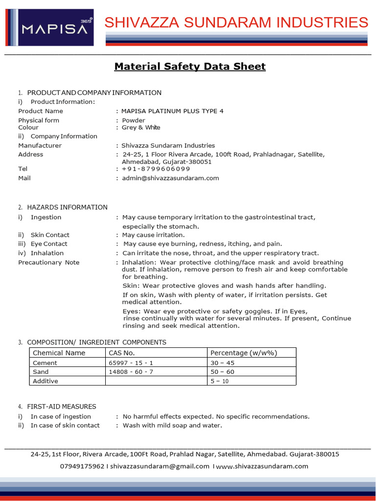 MSDS Platinum | PDF | Dangerous Goods | Toxicity