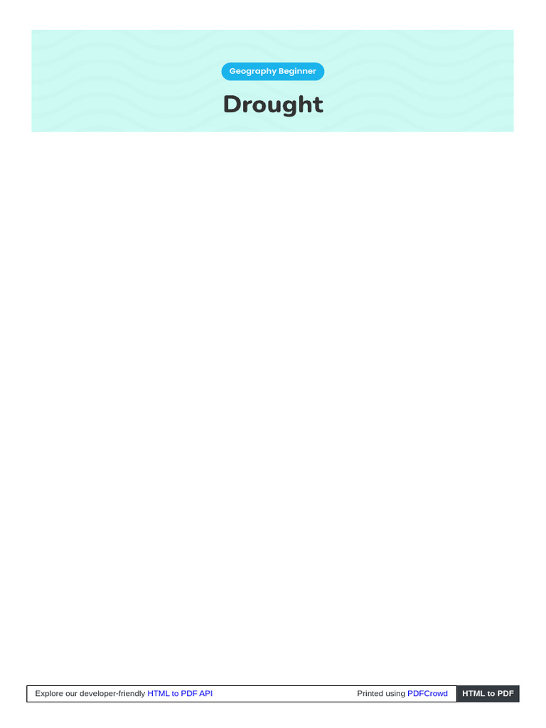 Drought Types Causes Consequences | PDF | Drought | Groundwater