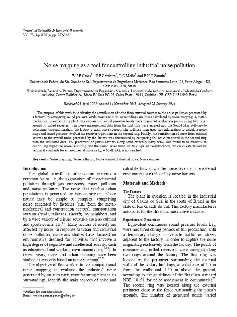 Industrial Noise Mapping for Control | PDF | Noise | Decibel