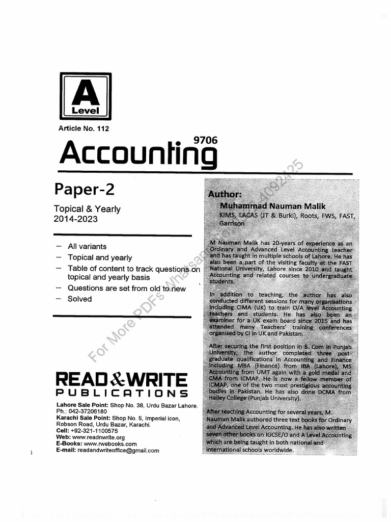 816895298 a Level Accounting P2 Topical | PDF