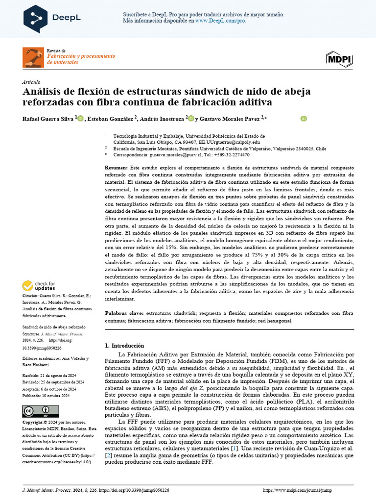 jmmp-08-00226-v2 - Compressed Es | PDF | Impresión 3d | Material compuesto