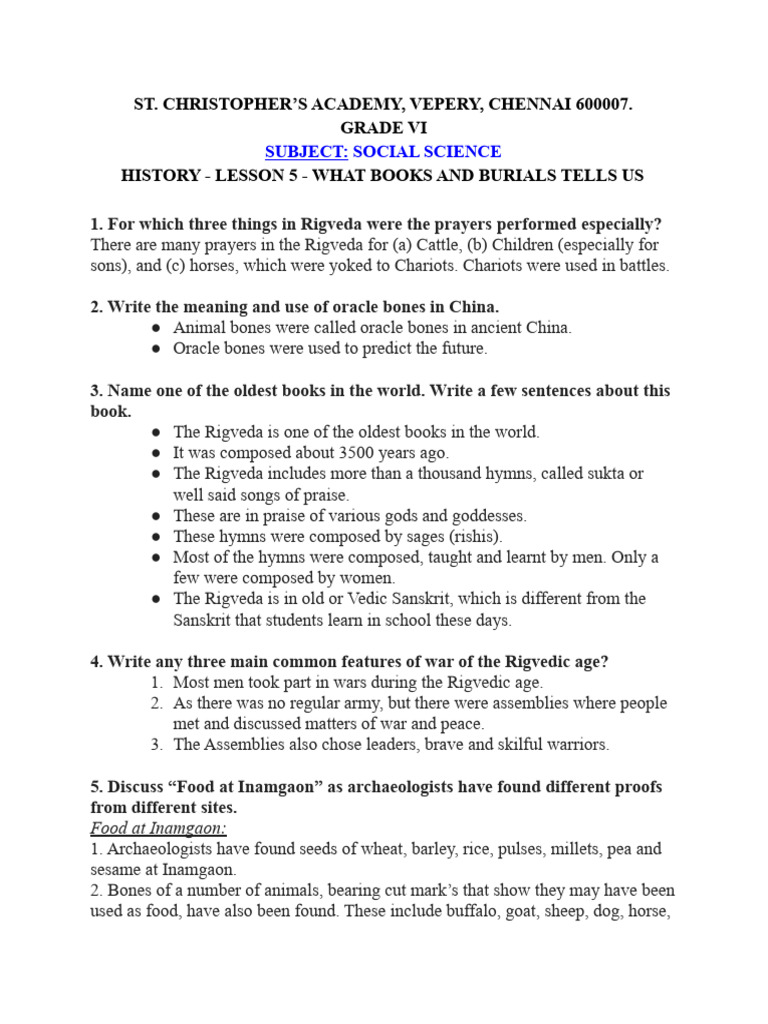 History Lesson 5 - What Books and Burials Tells Us | PDF