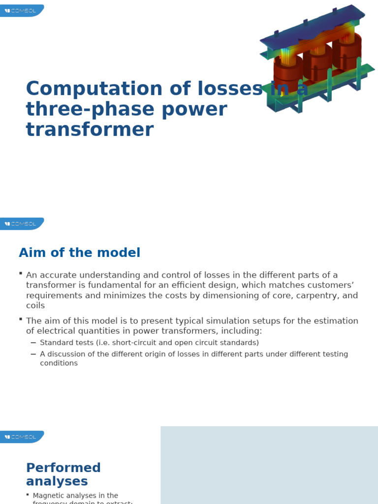 Computation Losses in Three Phase Power Transformer | PDF | Inductor ...