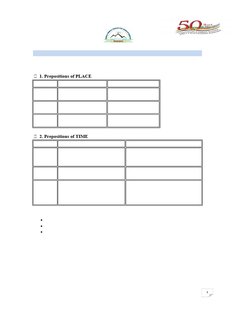 Grammar Sheet For Grade 9 | PDF | Adjective | Subject (Grammar)