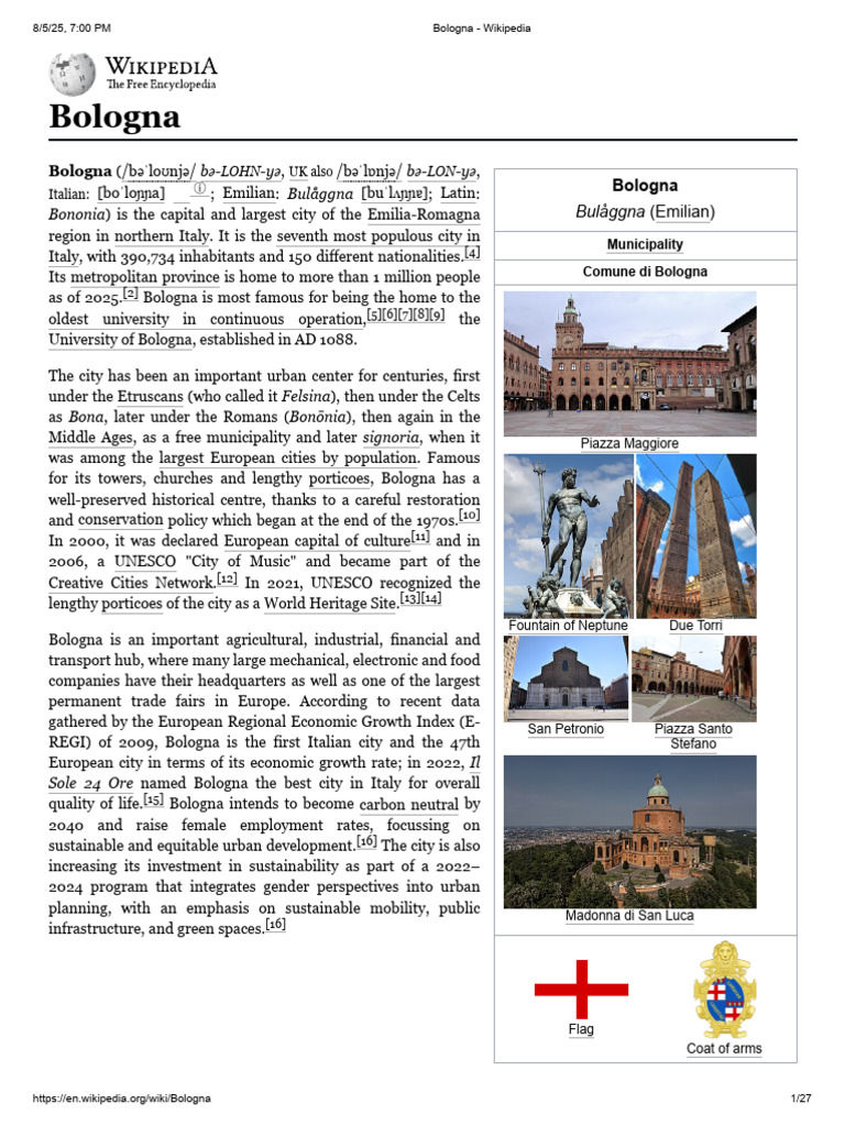 Bologna | PDF | Climate