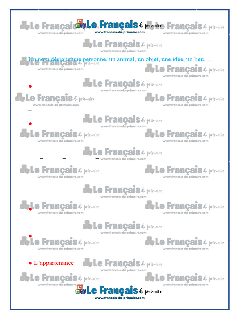 Noms et déterminants : Exercices pratiques | PDF