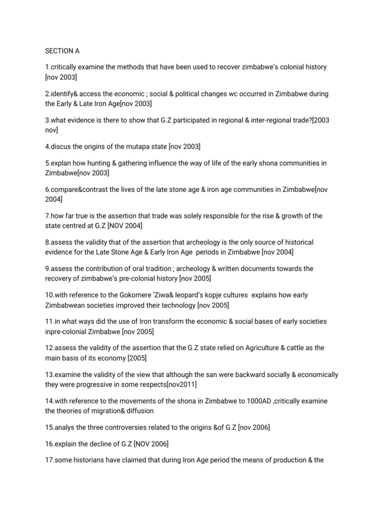 A Level History Questions | PDF