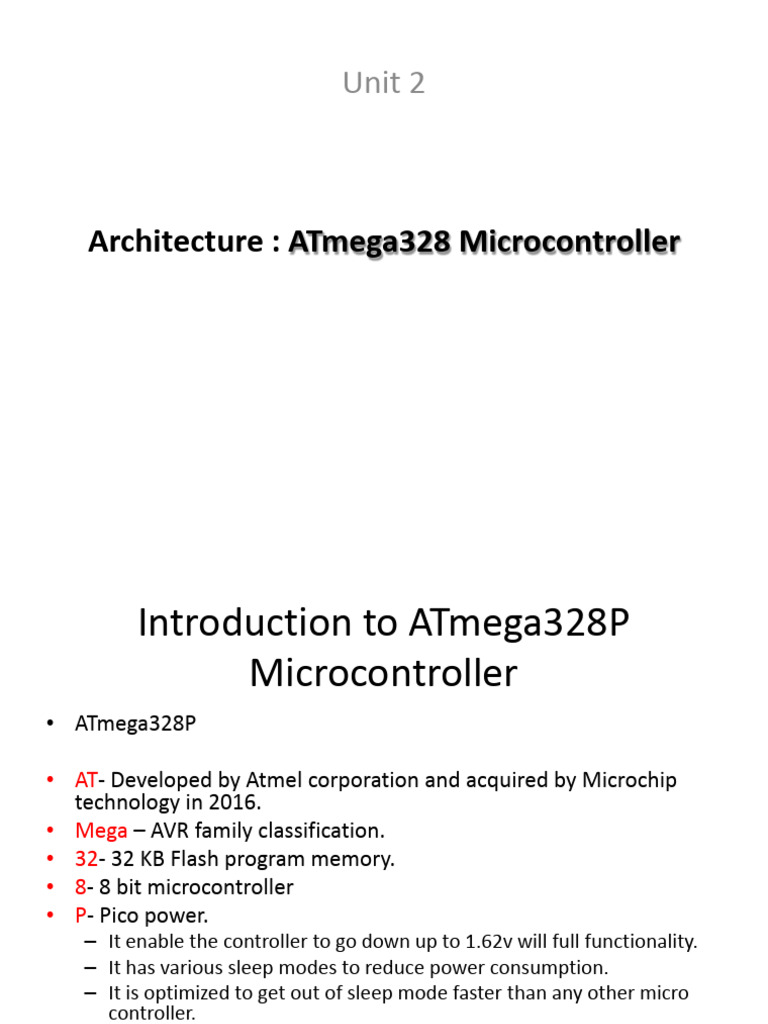 Architecture ATmega328 Microcontroller - 26march | PDF | Microcontroller | Computer Science