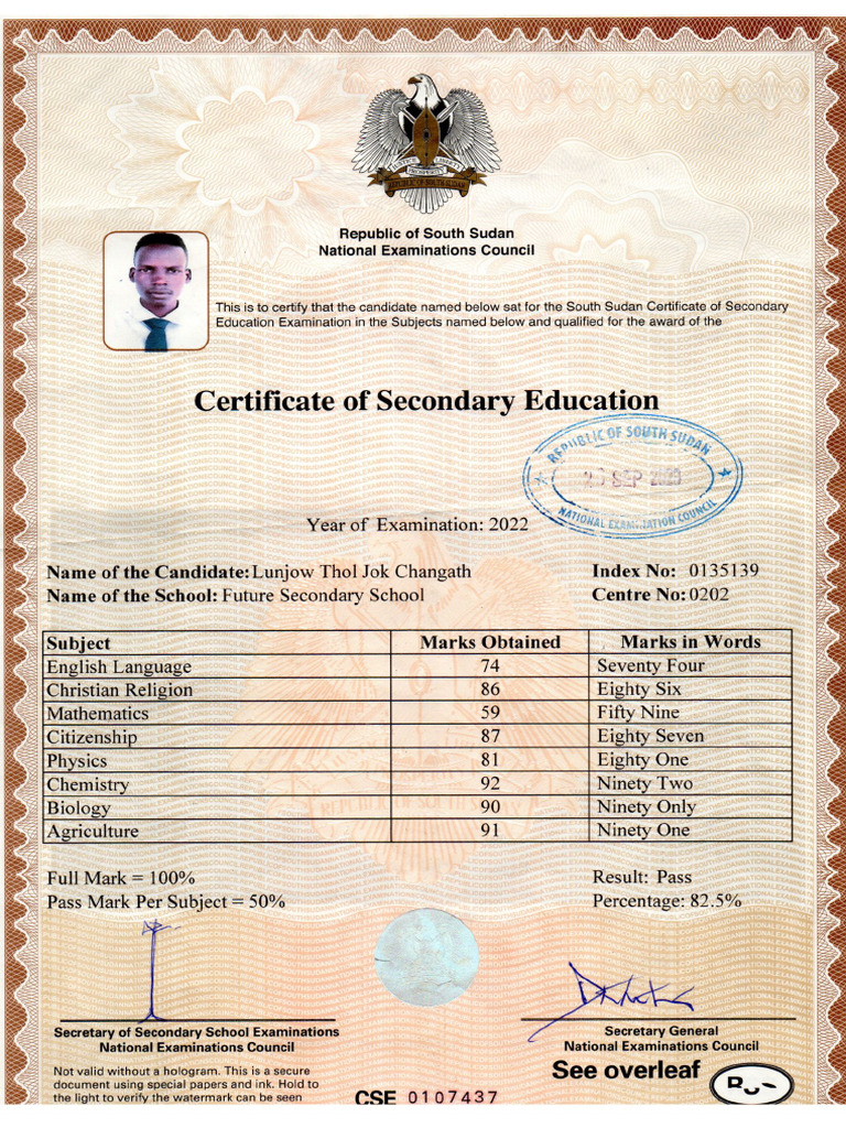 Secondary Education Certificate | PDF
