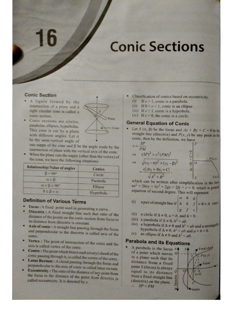 Q.16. Conic Section | PDF