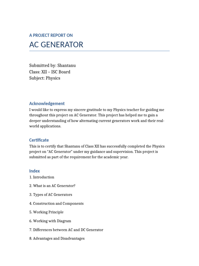 AC Generator: Key Insights and Analysis | PDF | Electric Generator ...