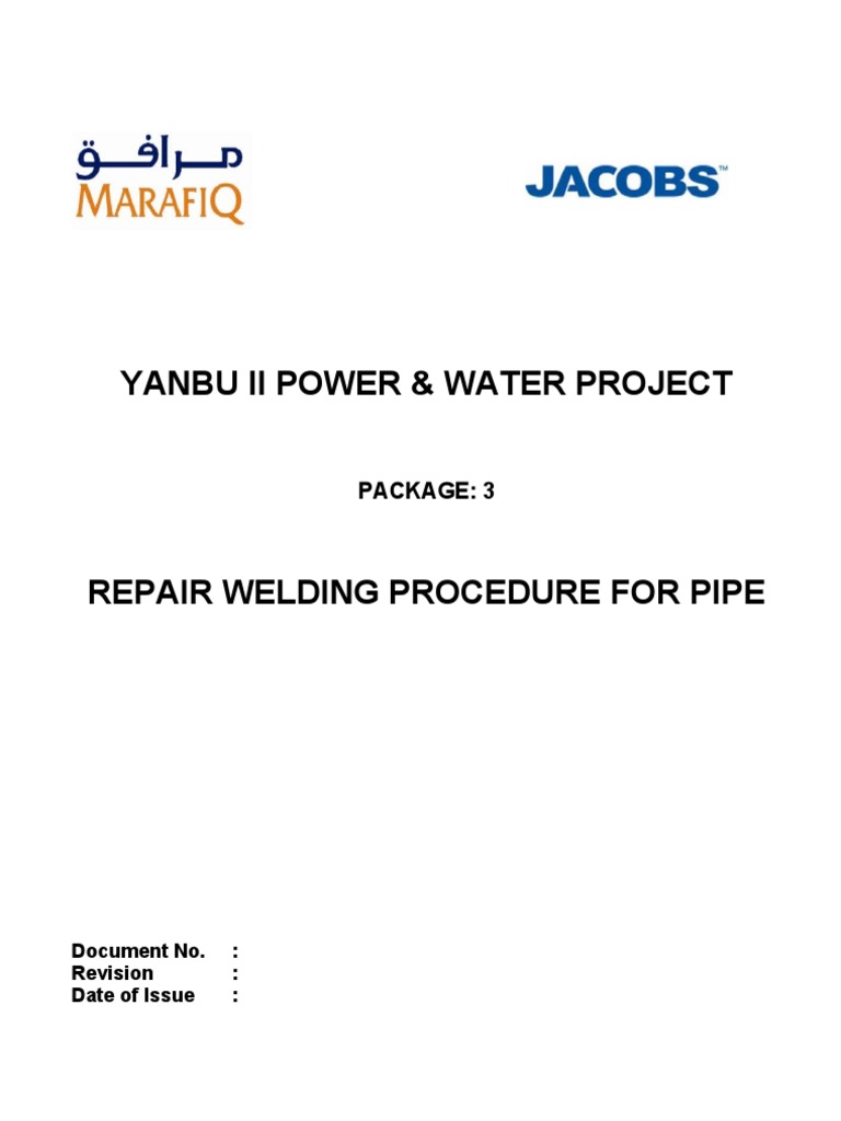 1.welding Repair Procdure | PDF | Pipe (Fluid Conveyance) | Welding