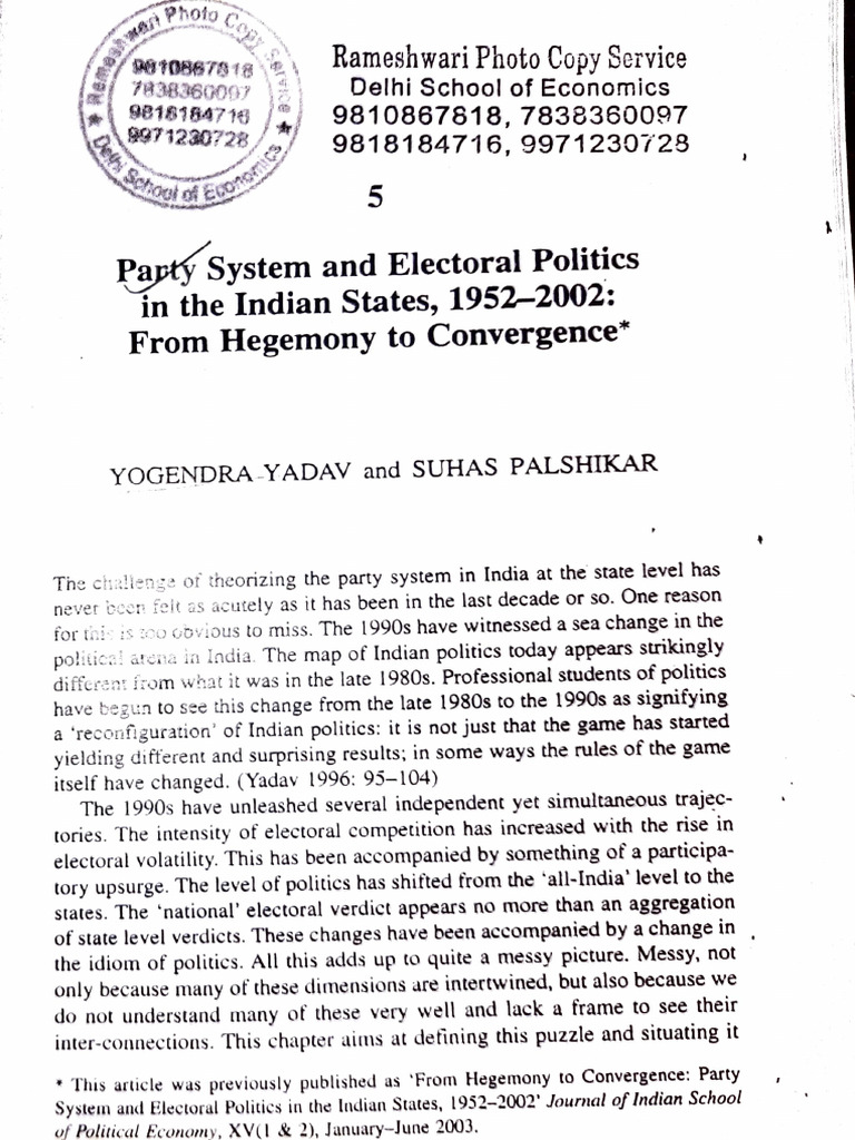 Poltical Parties Notes 3 | PDF | Political Science