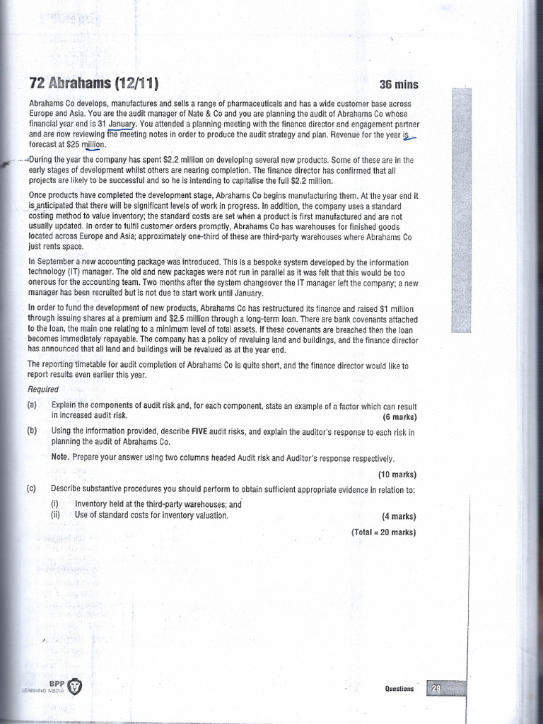 Past Paper Audit | PDF