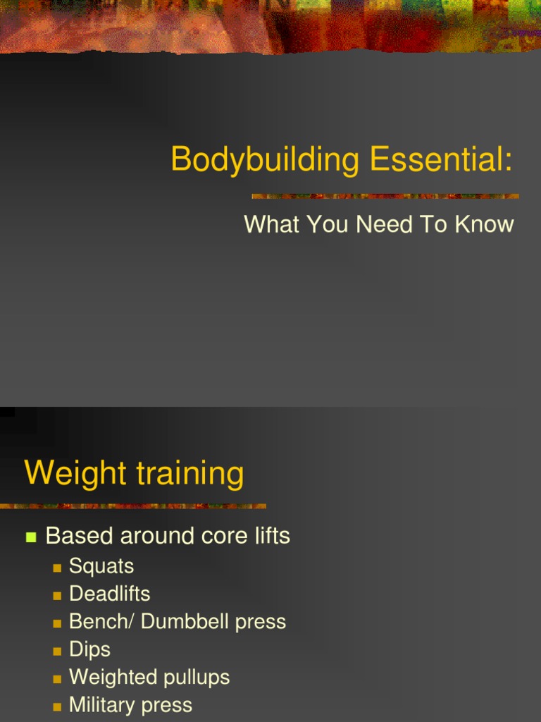 Bodybuilding Essential | PDF | Dieting | Weight Training