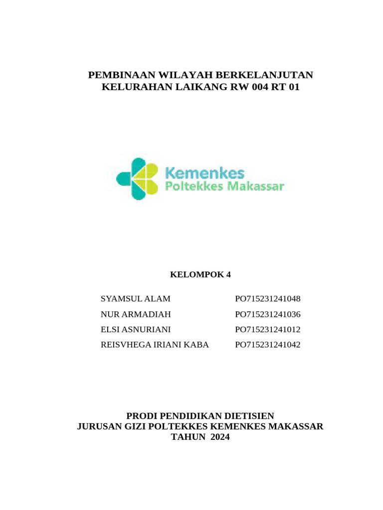 Laporan Lengkap Desa Binaan Kelompok IV | PDF