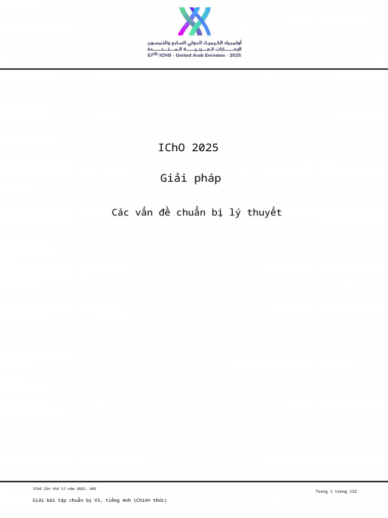 Preparatory Problems For IChO 2025 (Solutions) | PDF