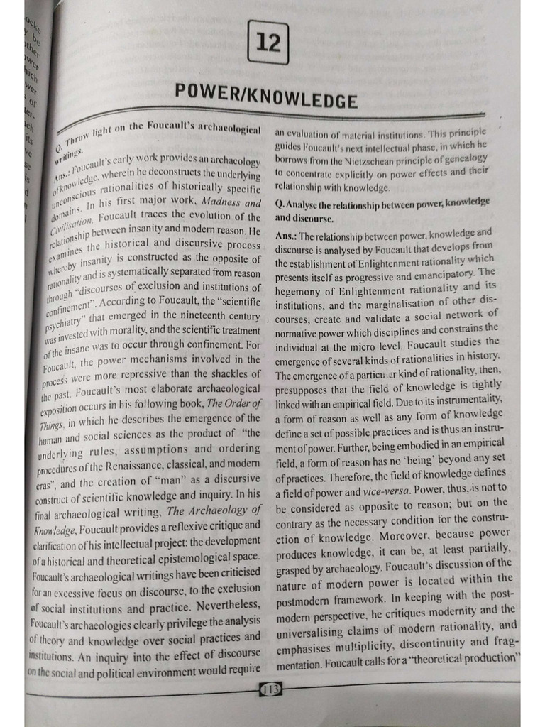 Foucault - Knowledge, Power and Discourse | PDF