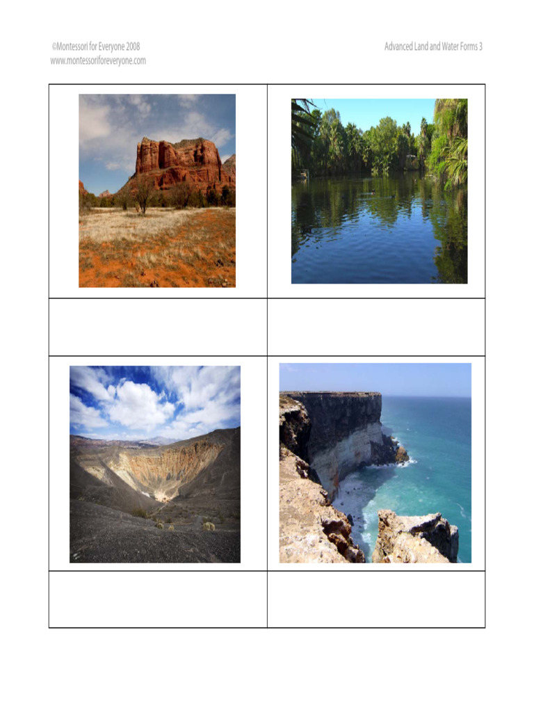 Advanced Land and Water Forms 3 | PDF | Lagoon | Plateau