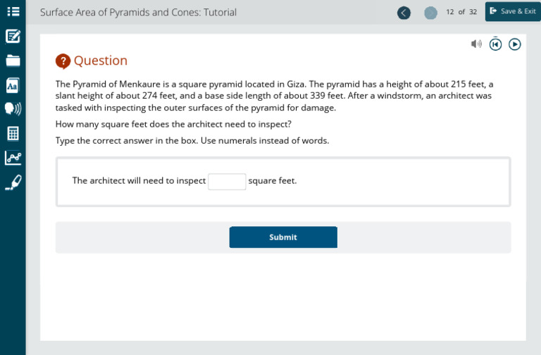 Surface Area of Pyramids and Cones Tutorial | PDF