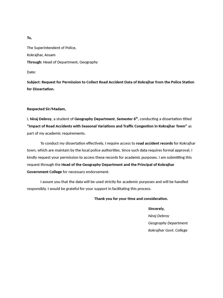 Application For Dessertation | PDF