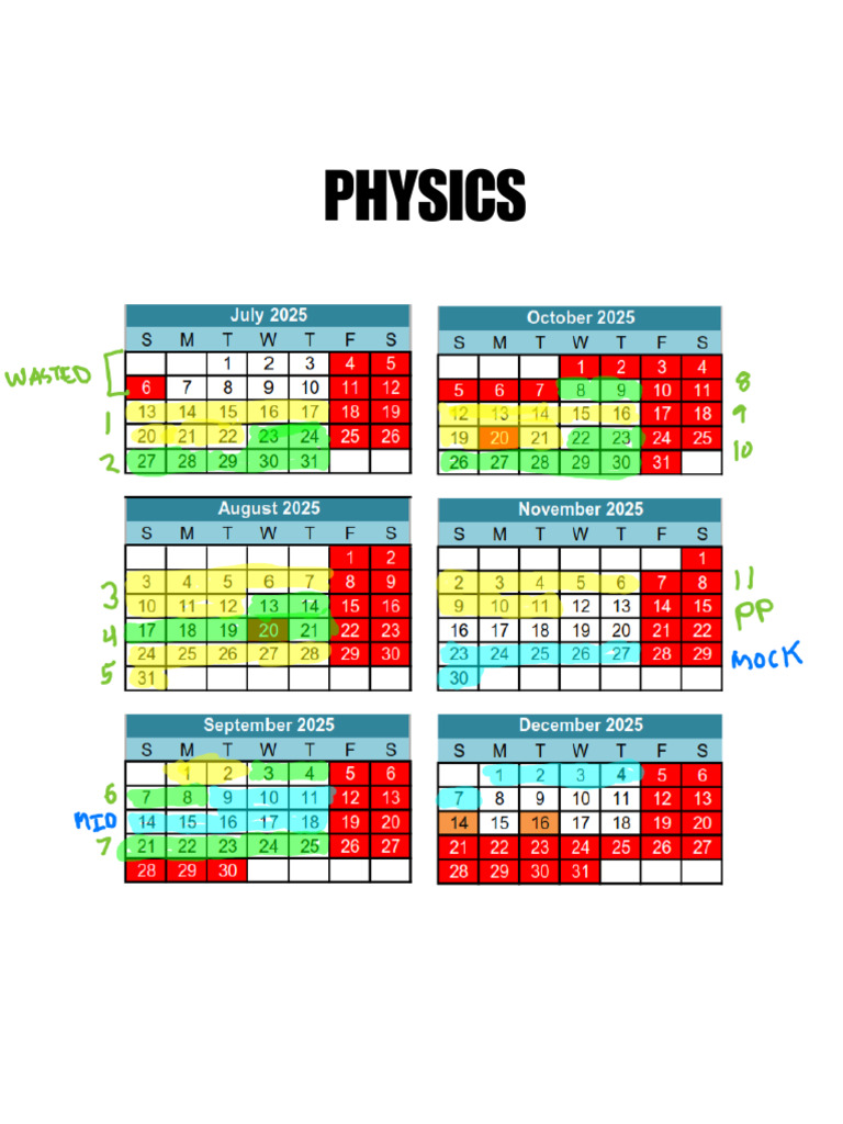 Physics Calendar | PDF