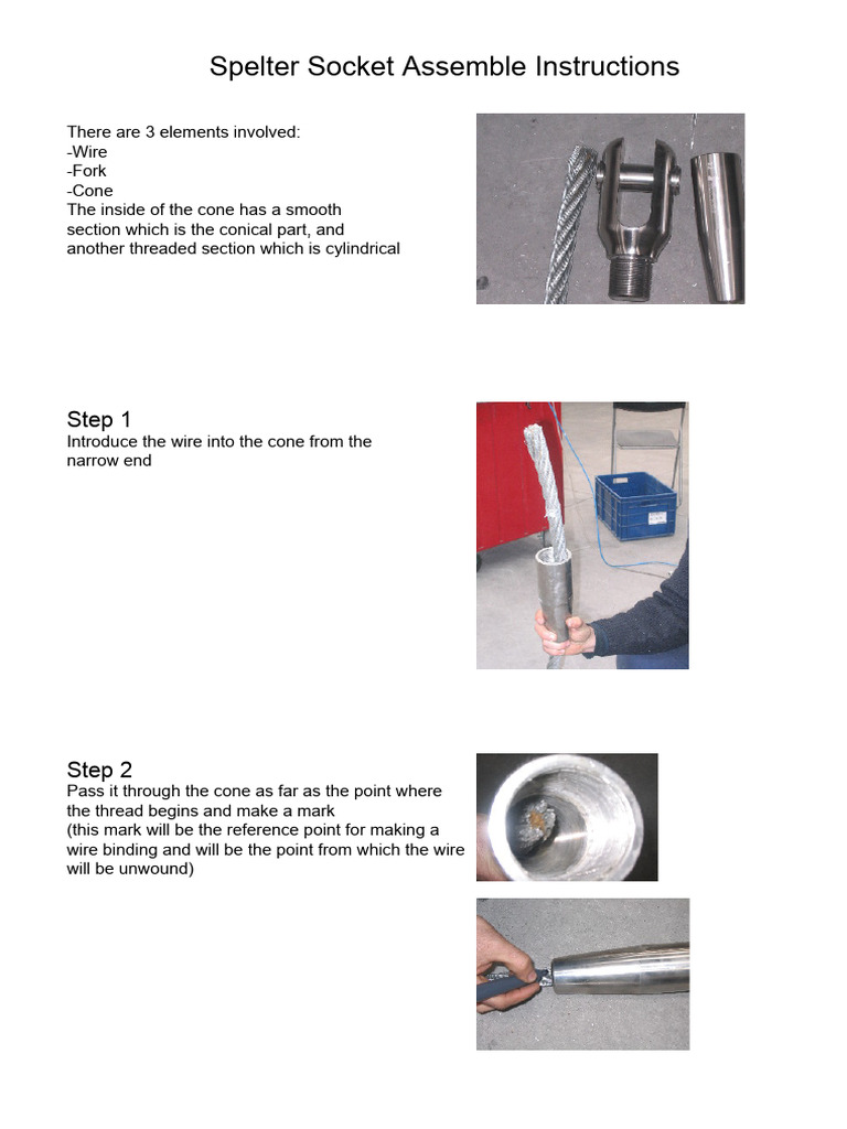 Spelter Socket Installation Guide | PDF | Manufactured Goods