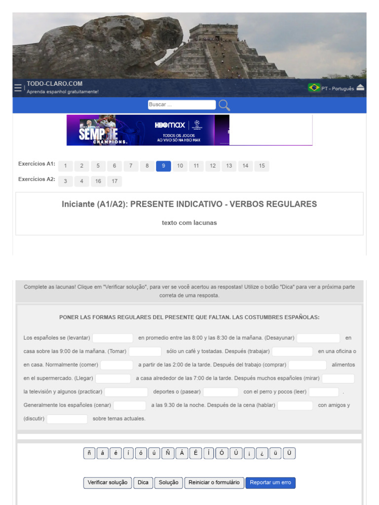 Ejercicios de Presente Indicativo A1/A2 | PDF
