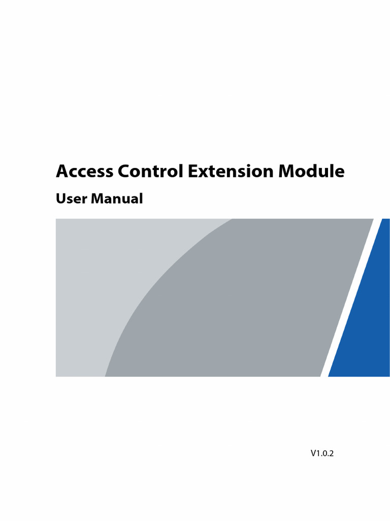 Access Control Extension Module - User Manual - V1.0.2 | PDF | Computer ...