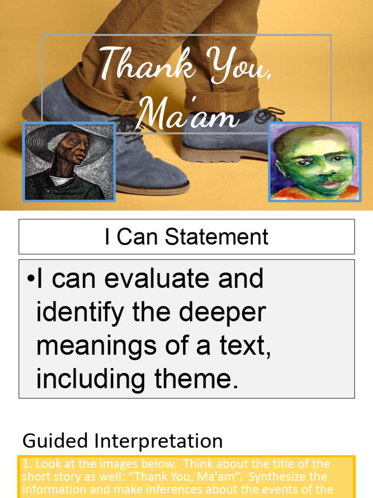 Thank You Ma'Am by Terrence Graham | PDF | Harlem Renaissance