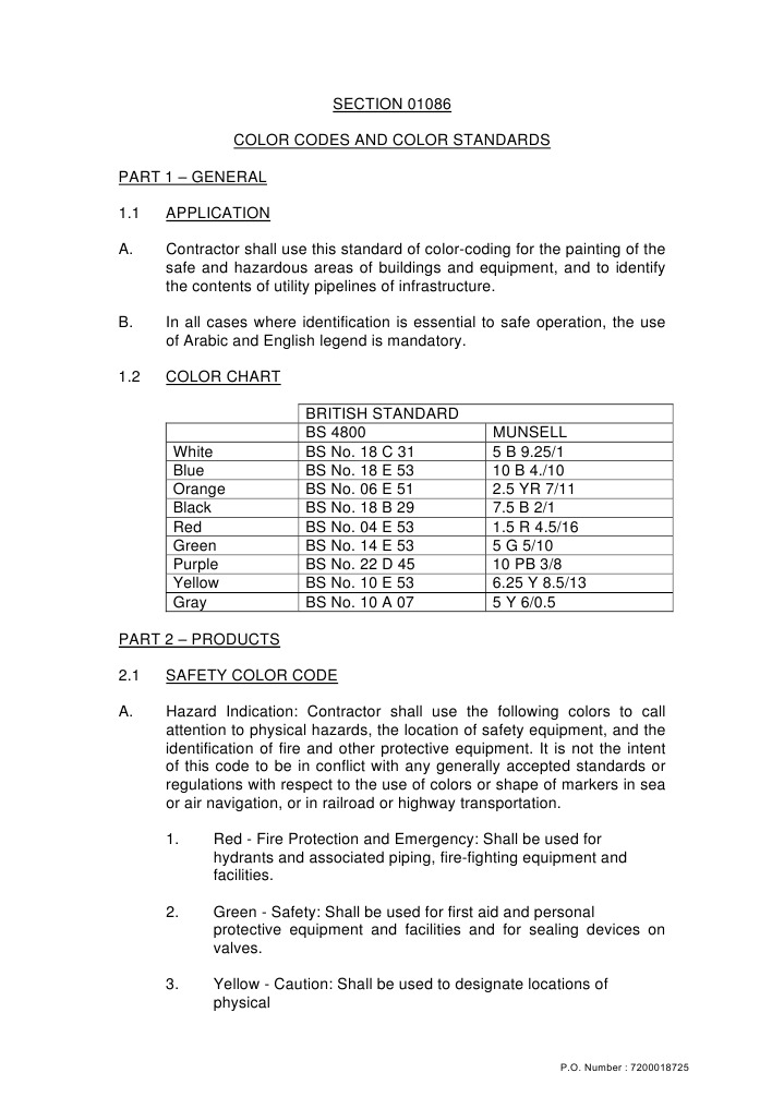 Color Codes & Stds | PDF | Fires | Pipe (Fluid Conveyance)
