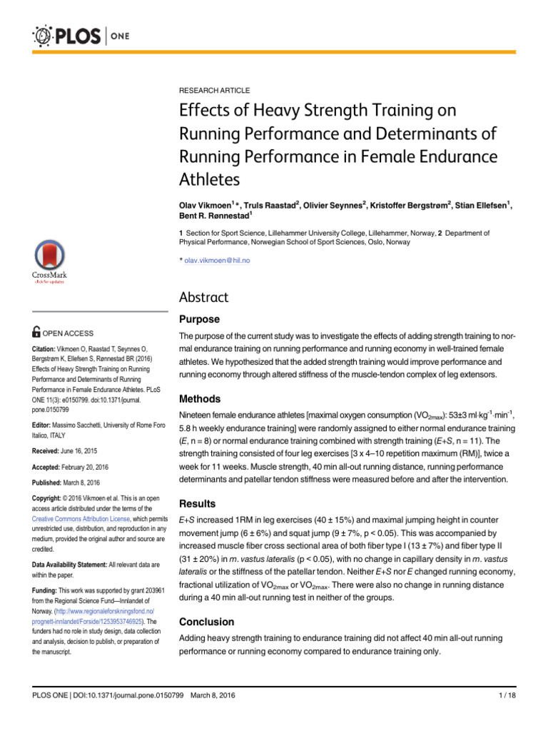 Effects of Heavy Strength Training | PDF | Strength Training | Sports ...