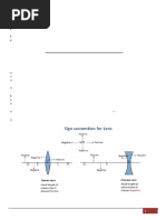 Sign Convention and Lens Formula | PDF | Optics | Light