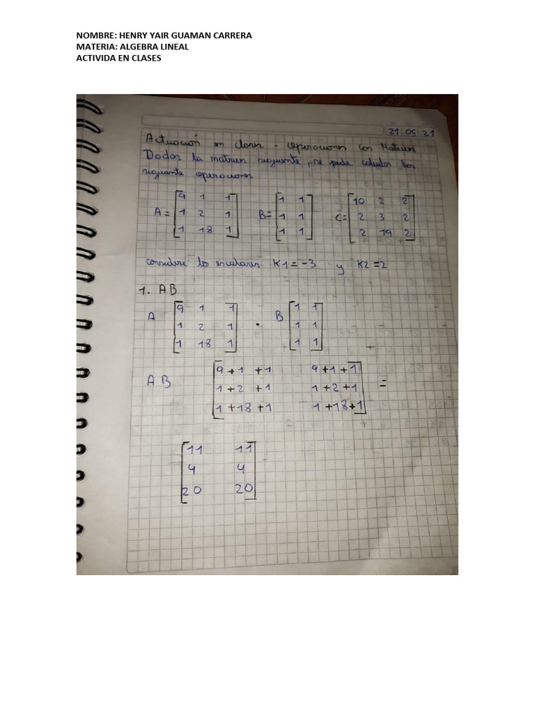 Actividad en Clases 2 | PDF
