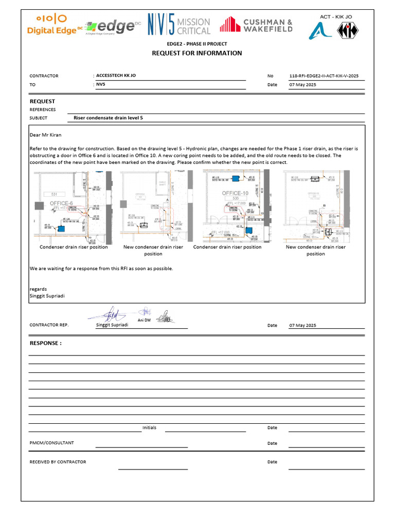 118 RFI EDGE2 II ACT KIK v 2025_Riser Condensate Drain Level 5 | PDF